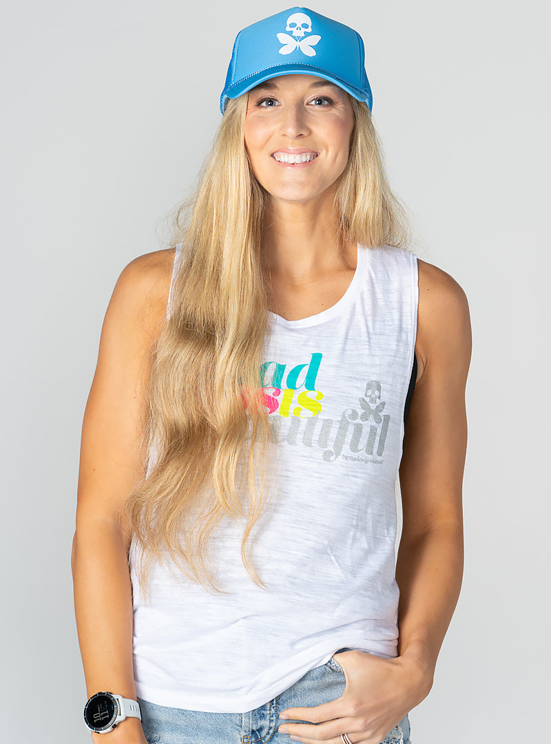 betty designs Retro Foam Trucker Colombia Blue Edition – Betty Designs